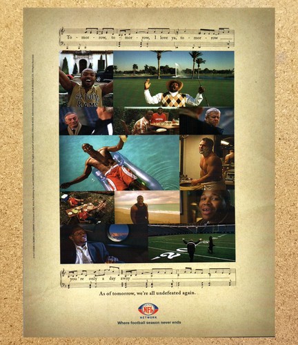 NFL Network Football Tomorrow TO Strahan Lewis - Magazine Print Ads ...