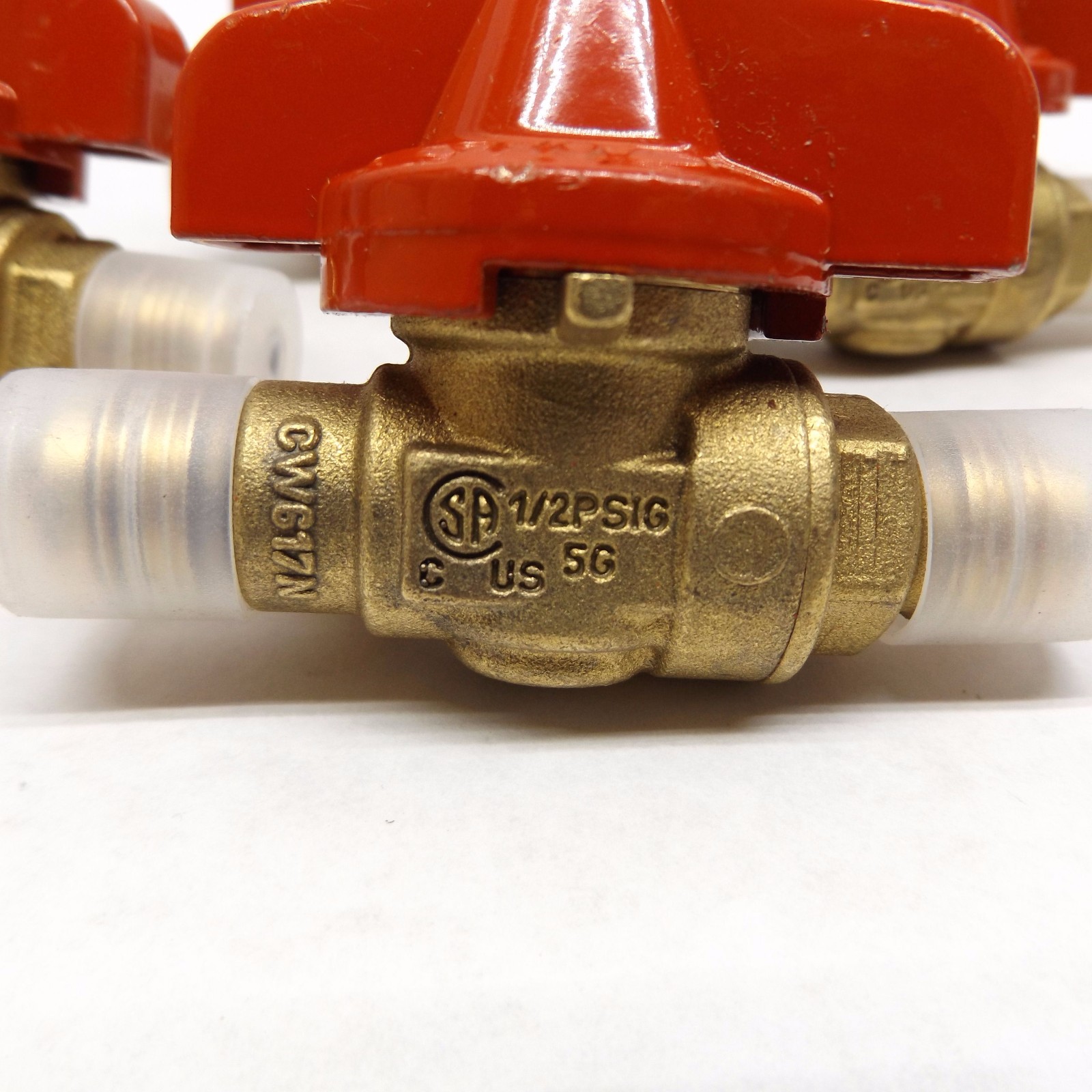Lot of 4 Bugatti CW617N Gas Ball Valve 3/8″ Flare w/ 3/16″ Flare Tap | eBay