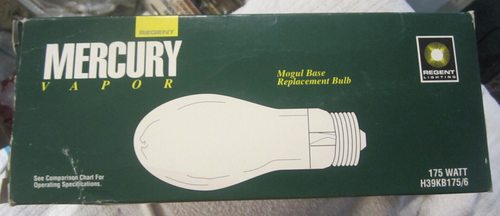 3 lot bulbs,175 watt New Mercury Vapor Replacement Bulb Regent H39KB175 ...