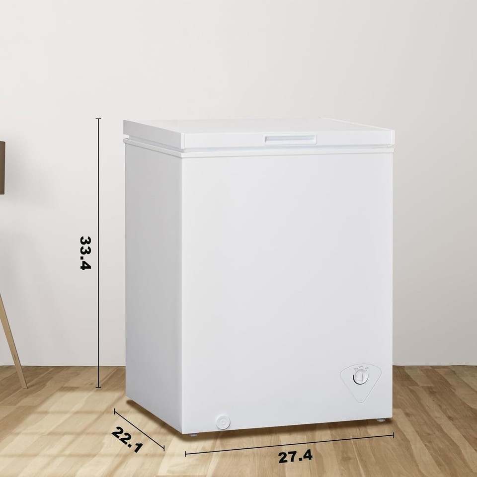 5.0 Cu.Ft Chest Freezer Deep Freezer Garage Kitchen Basket Top Open ...