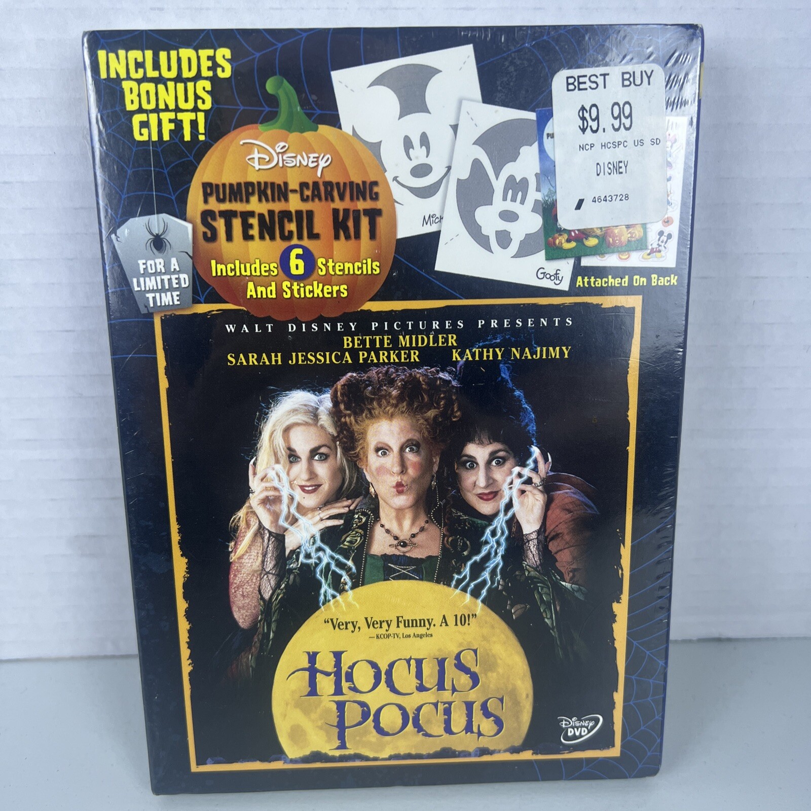 Hocus Pocus (DVD,1993) Bette Midler, Sarah Jessica Parker, Kathy Najimy ...