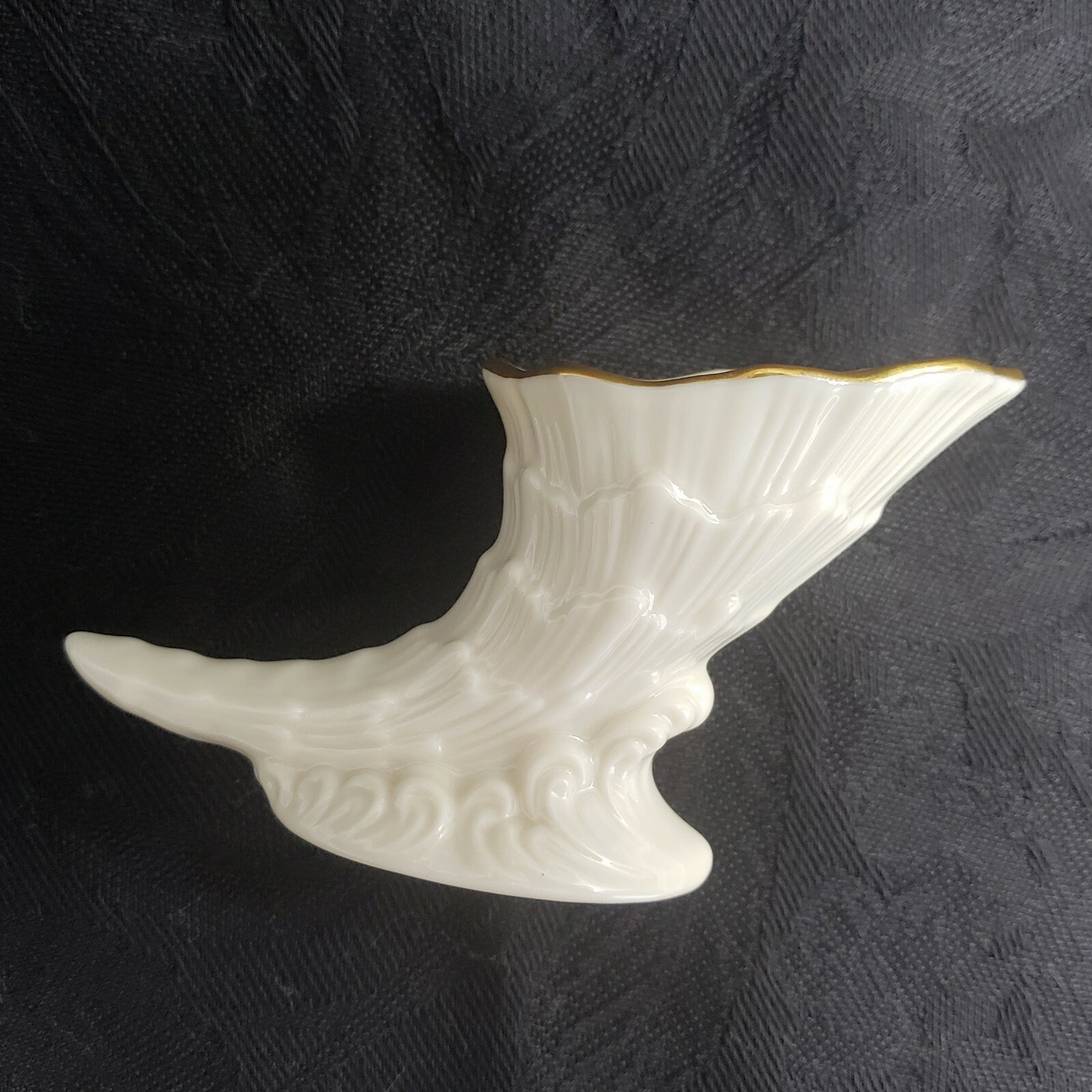 Lenox Cornucopia Horn of Plenty Figurine 24Kt Gold China Small ...