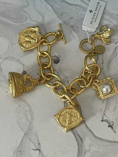 Susan Shaw Gold ‘Bee’ Charm Bracelet, NWT | eBay