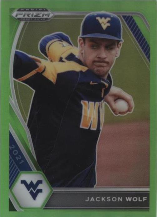 2021 Panini Prizm Draft Picks - Jackson Wolf #PDP129 Lime Green Prizm ...