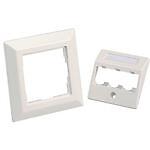 Panduit CFPE3AWY 80mm x 80mm faceplate frame and one 55mm x 55mm sloped ...