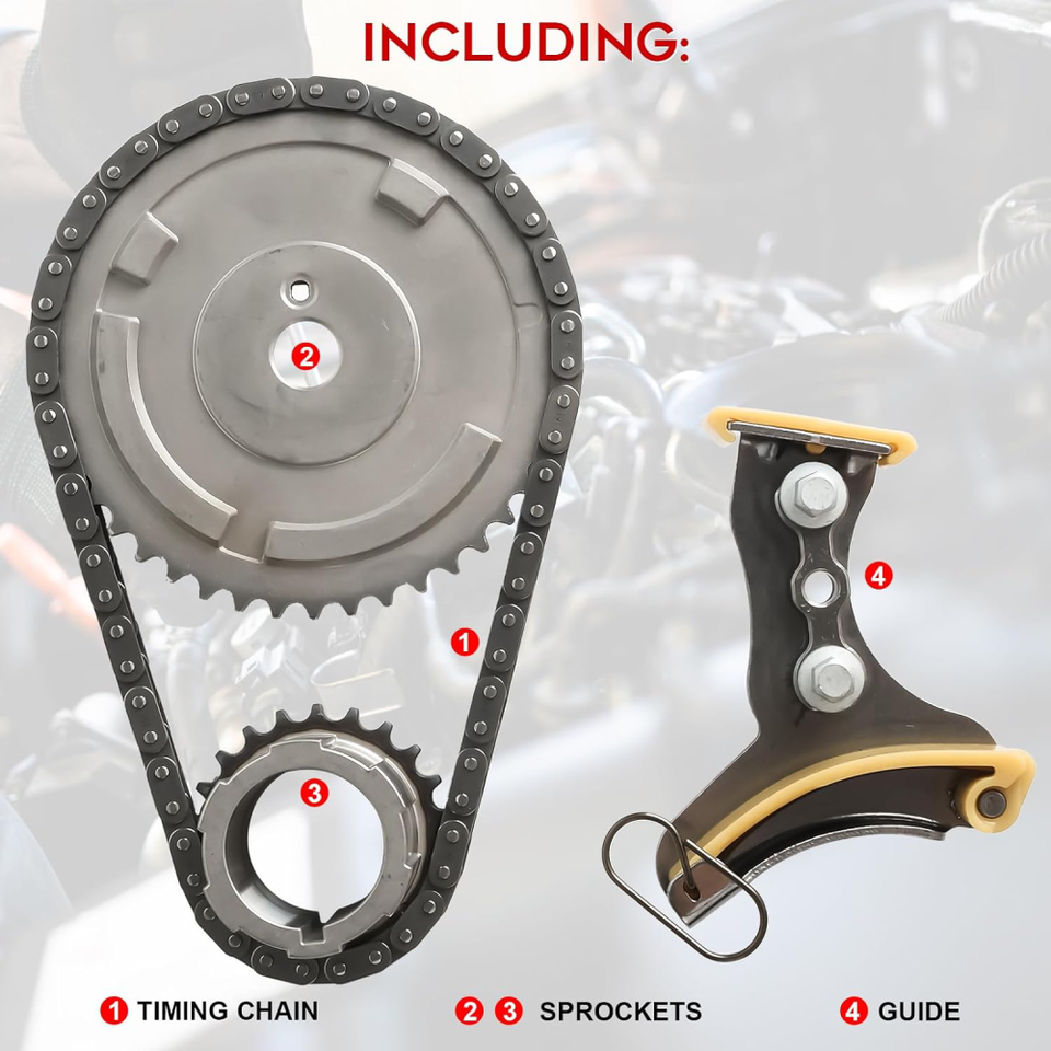 Timing Chain Set with Cam Sprocket, Crank Gear Fits 5.3 6.0 6.2 LS3 L99 ...