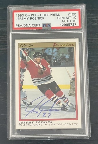 1990 O-Pee-Chee PREMIER JEREMY ROENICK Rookie/Auto Card!! Pop 4 | eBay