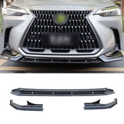 black Front Bumper Lip Spoiler Bodykit Refit For Lexus NX 250 350h 450h ...