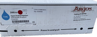 Cole-Parmer Open Ended Pipettes, 5 mL, Individually Wrap, Graduated ...