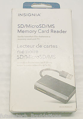 INSIGNIA SD/MICROSD/MS MEMORY CARD READER - NS-DCR20C3-C | eBay