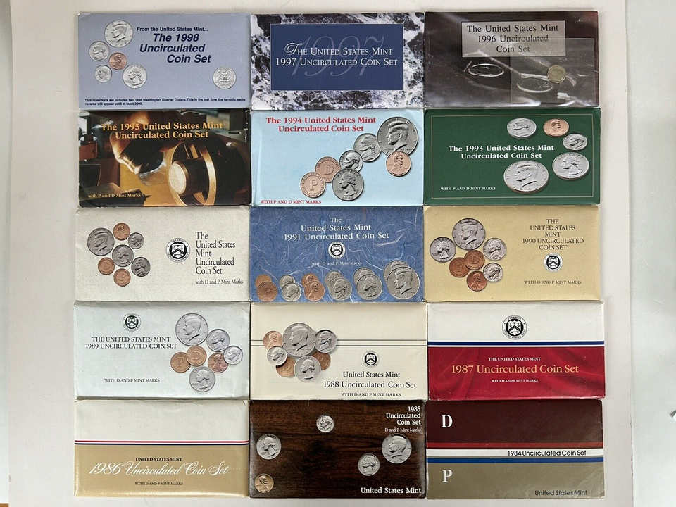 1964 - 2025 Complete U.S. Mint Set Collection in OGP 60 P&D Mint Sets | eBay