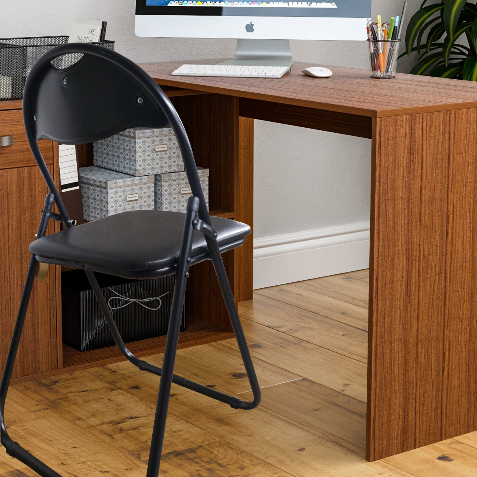 Heavy DUTY Padded Folding Chair Office Back Rest Meeting Stool exam ...