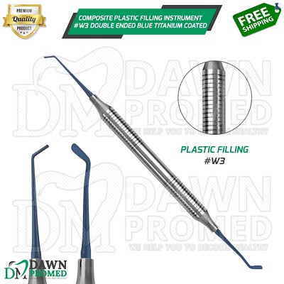 Dental Composite Plastic Filling Instrument W3 Double Ended Blue ...