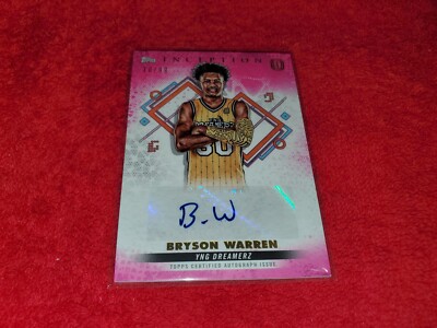 2023 TOPPS INCEPTION OTE CARD BRYSON WARREN AUTO PINK 10/99 G LEAGUE ...