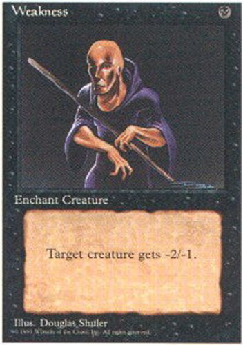 Heavy Play, English MTG Regular Weakness 4th Edition Magic the ...