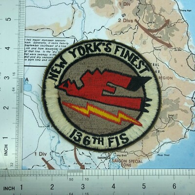 Patch , USAF Air Force NY ANG 136th FIS Fighter Interception Squadron ...