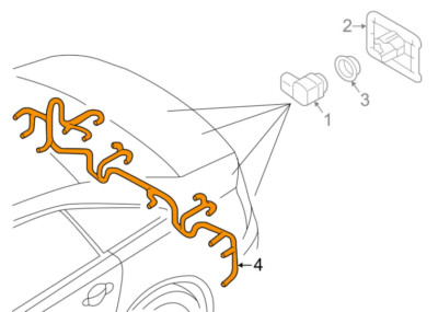 NEW AUDI A6 C7 REAR BUMPER PDC WIRING HARNESS LOOM 4G5971085AG OEM | eBay