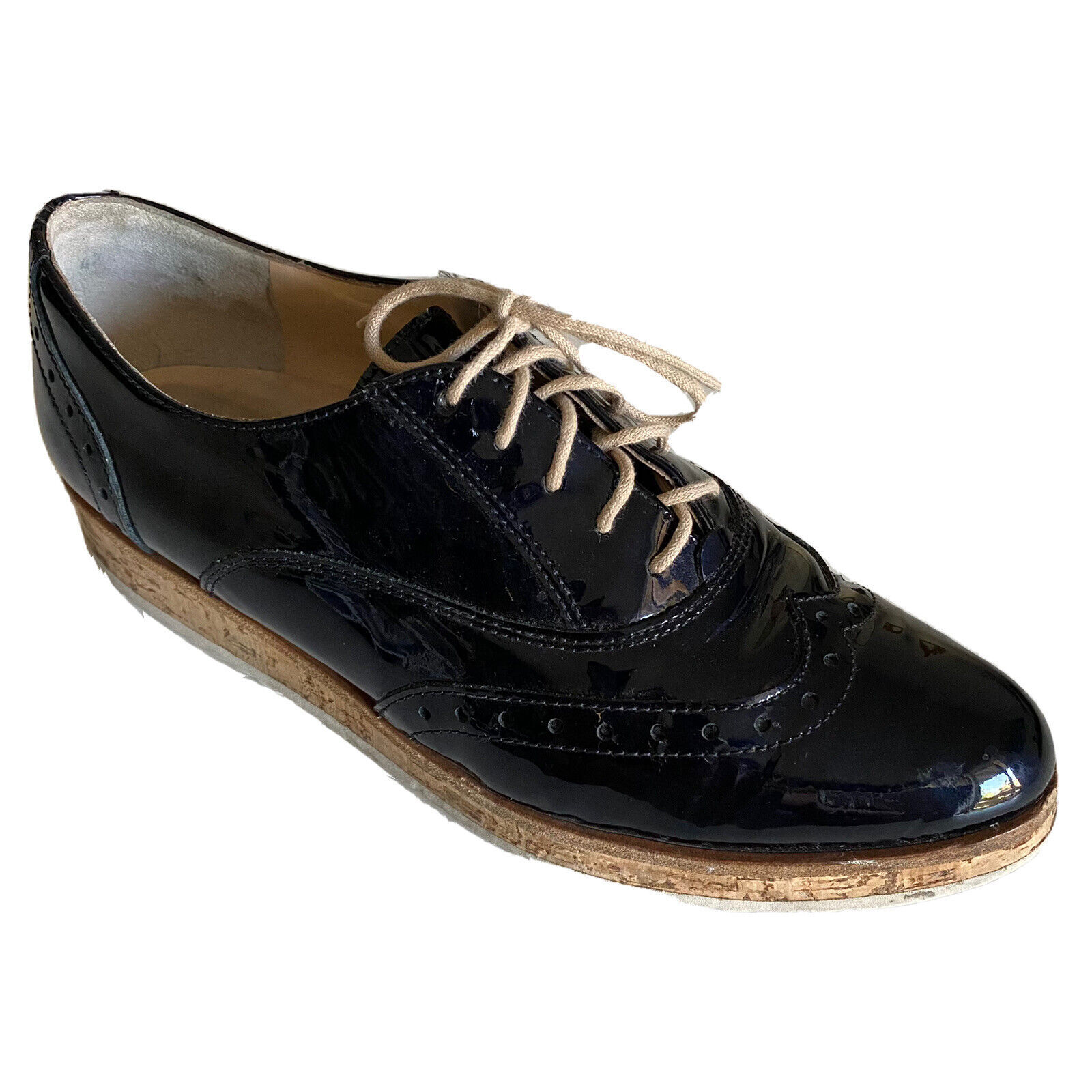 Paul Green 1088 Patent Leather Wingtip Oxford Sneaker… - Gem