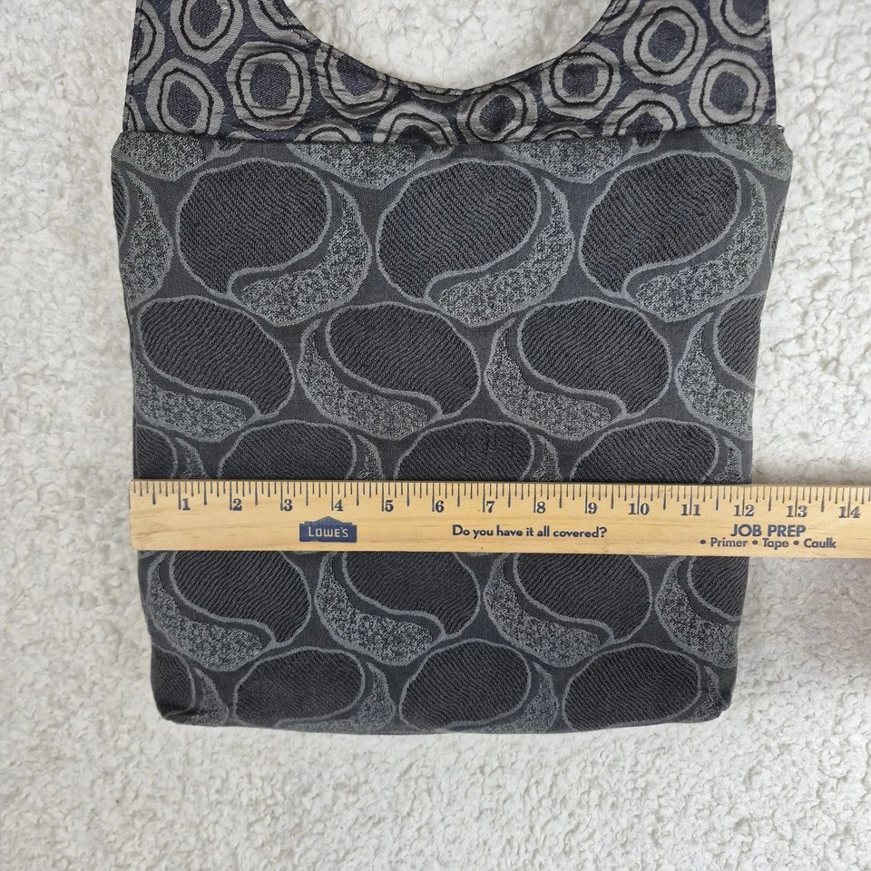 Maruca Handbag Tote Shoulder Bag Gray Textured Pattern Matching Pouch ...