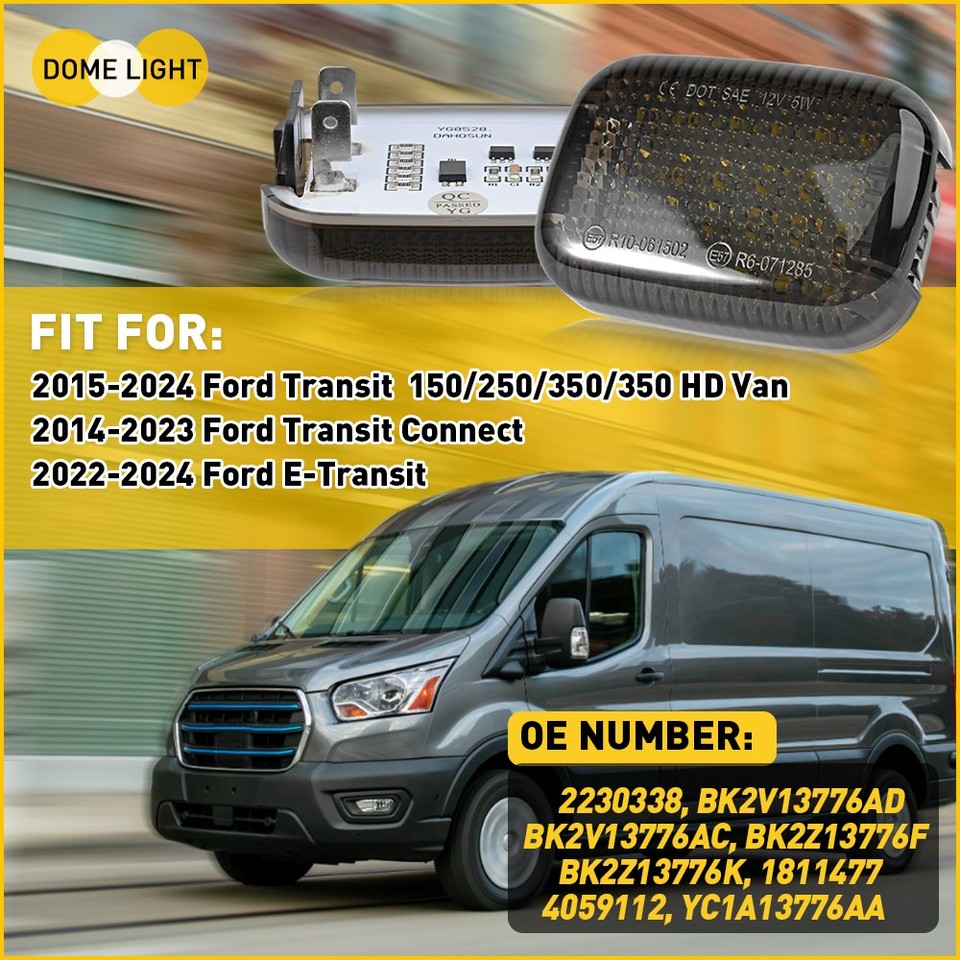 LED 2X Interior Dome Cargo Light For Area Ford Transit 250 150 350 Van ...