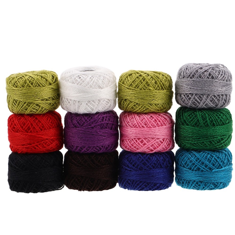 12 Pcs Decorative Thread for Sewing Embroidery Floss Bundle Craft | eBay UK