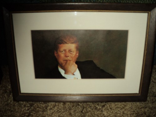 john f. kennedy wood framed print extra fine condition no maker mark | eBay