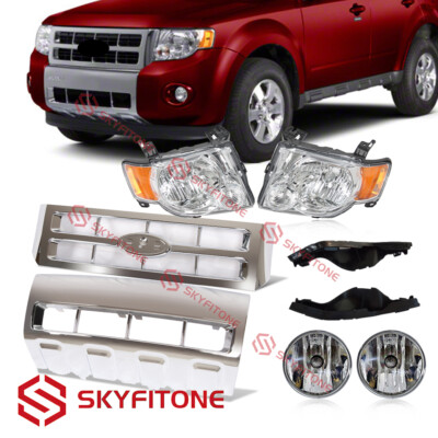 Fits Ford Escape 2008-2012 Front Grille&Headlights/Foglights&Bumper ...