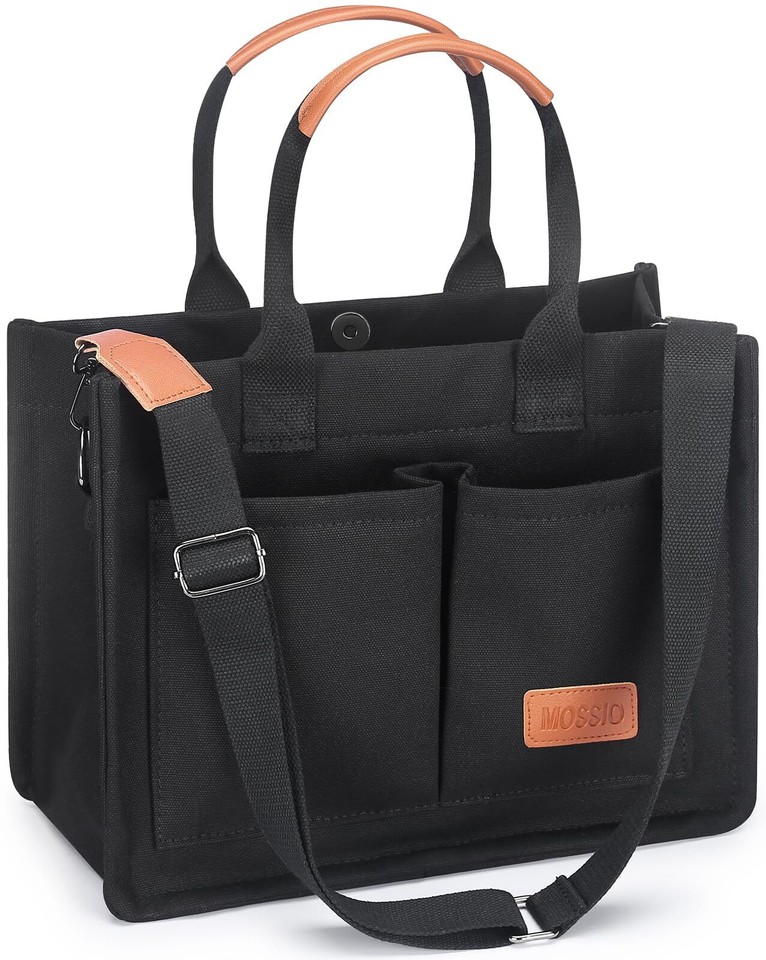 Large Canvas Tote Bag for Women with Pockets - Laptop Crossbody Work ...