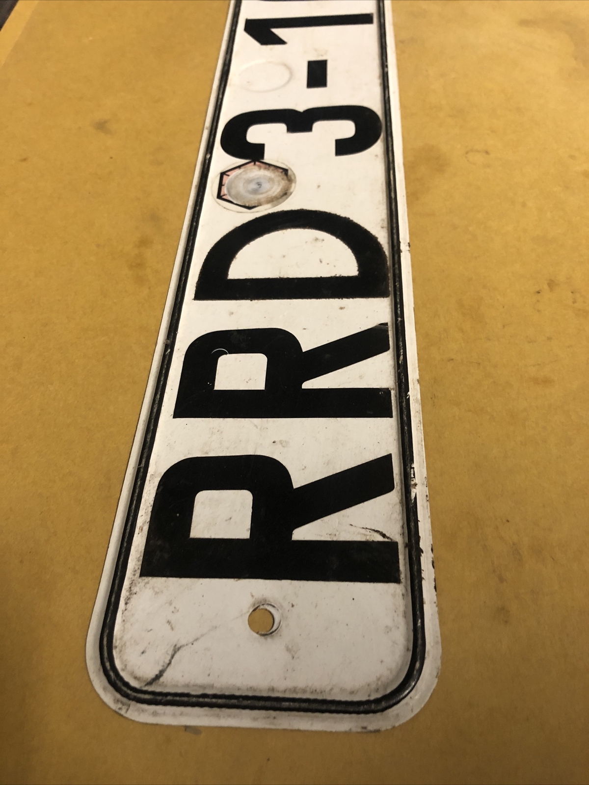 DDR Kennzeichen Nummernschild RRD 3-16 KFZ PKW o. Anhänger Nummern ...