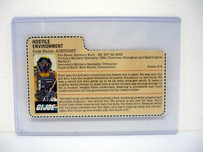 GI Joe Airtight File Card Hasbro Direct Red Back Asst. 6182 Accessory ...