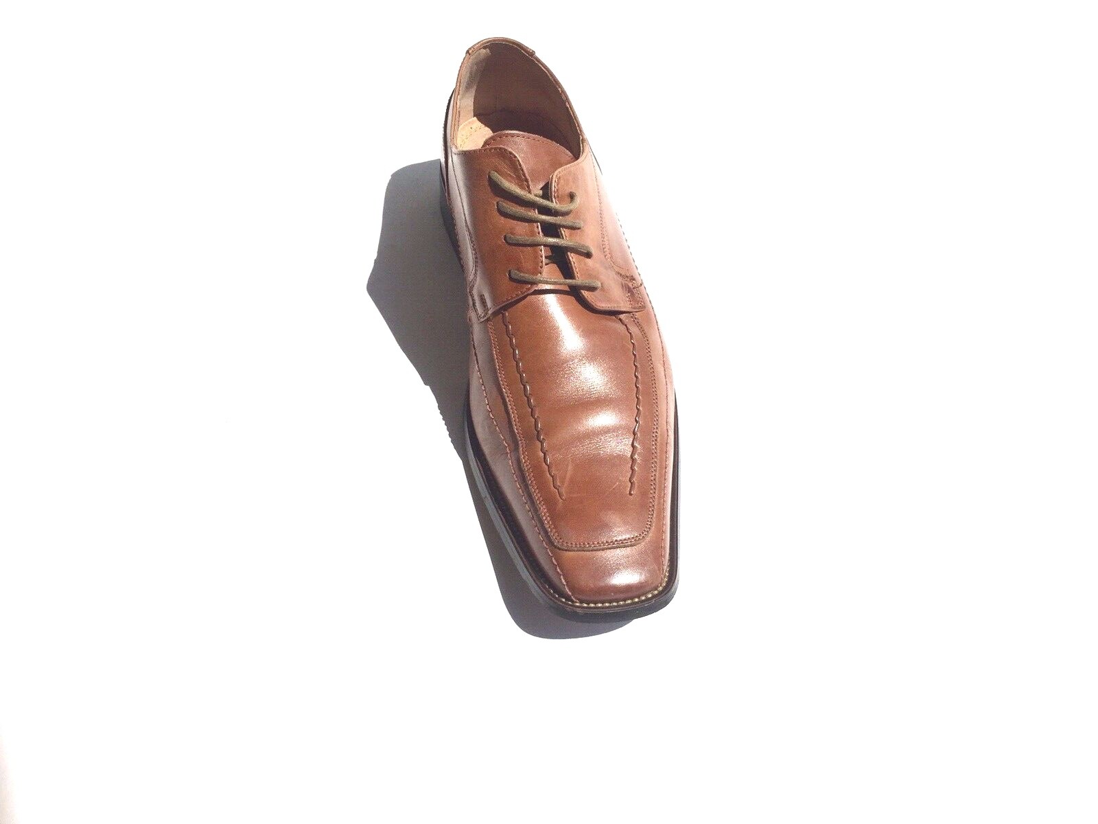STACY ADAMS Brown Square Toe Lace Up Oxford Dress Shoes Size 12M ...