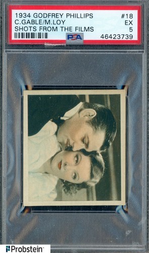 1934 Godfrey Phillips Shof From The Films Clark Gable Myrna Loy #18 PSA ...