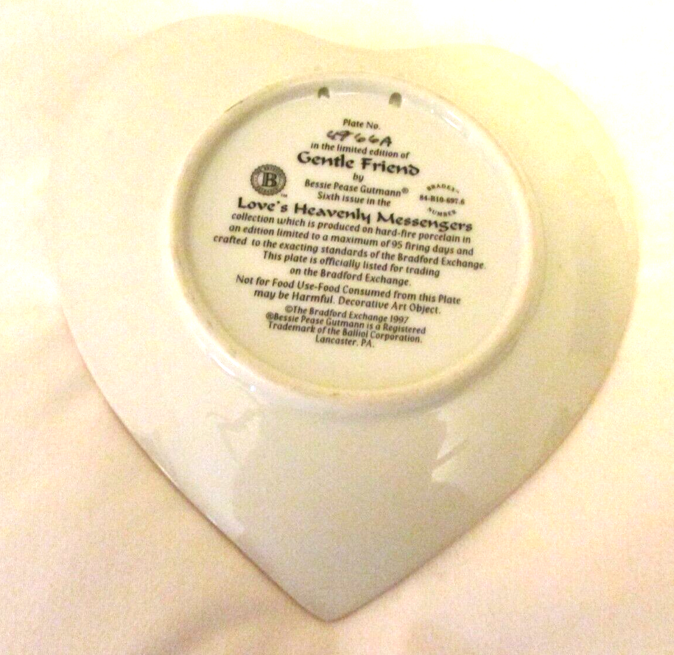 BRADFORD 1997 "GENTLE FRIENDS" LOVE'S HEAVENLY MESSENGERS ANGEL HEART ...