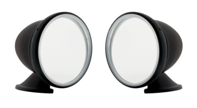 Custom 4" Black Bullet GT Racing Style Sport Exterior Door Mirrors Kit ...