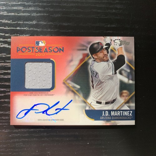 2018 Topps Baseball Postseason Relic Autograph J.D. Martinez /25 #PSAR ...