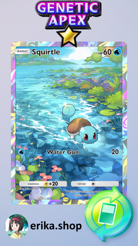 Pokemon TCG Pocket Card Trading - FA Squirtle⭐ (EN) - Genetic Apex | eBay