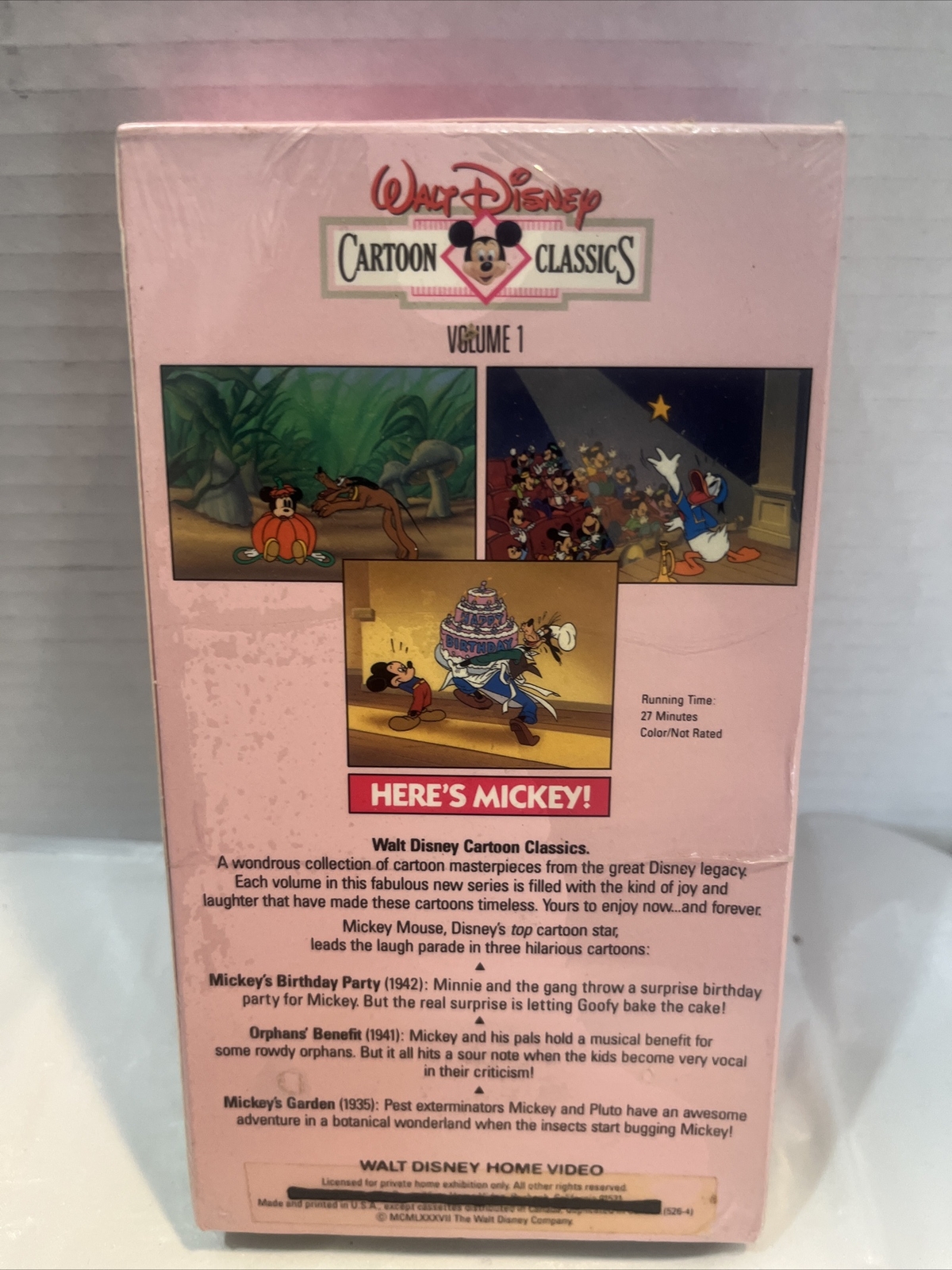 Walt+Disney+Cartoon+Classics+-+V.+1+-+Heres+Mickey+%28VHS%2C+1991%29 ...