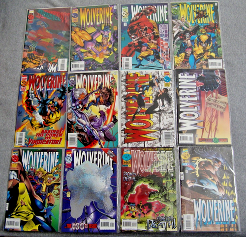 Marvel Comics Lot of 13 Wolverine X Men July 1995 thru June 1996 #91 ...