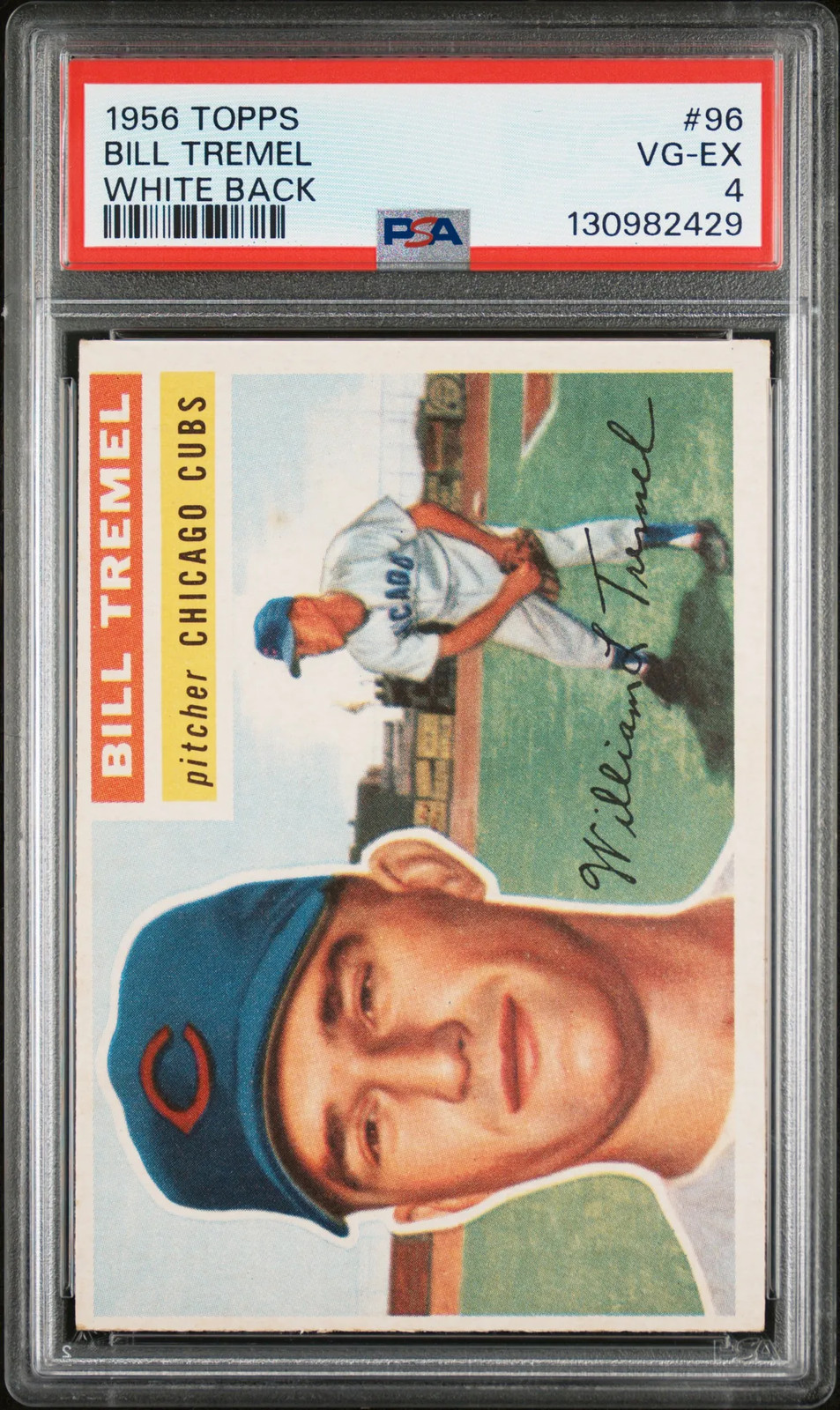 1956 Topps - Bill Tremel #96 White Back for sale online | eBay