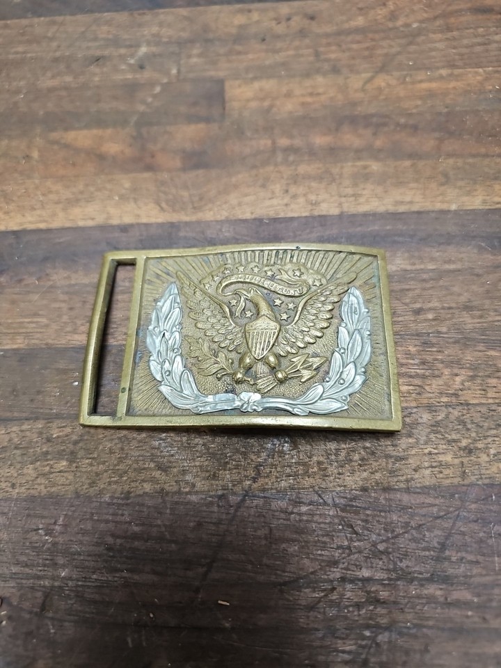 K841- Brass 1851 Pattern Us Civil War Officers Eagle Sword Plate Belt ...