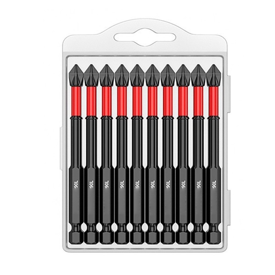 PH2 Magnetic Anti Slip Screwdriver Bit Set 10 Pack for Tight Grip on ...