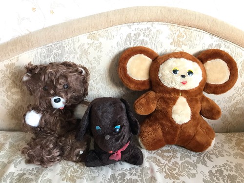 Old USSR Plush Toys Teddy Bear, Cheburashka & Puppy from 60's-70's | eBay