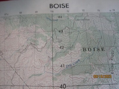 Idaho BOISE Topographic 29x22" map 1975 Defense Mapping Agency ...