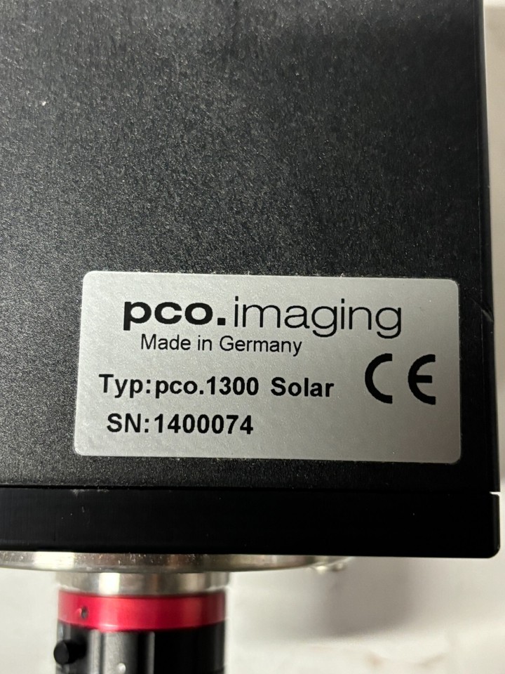 PCO Camera IMAGING 1300 SOLAR 12 Bit CCD Camera PCO.1300 w/ Edmund ...