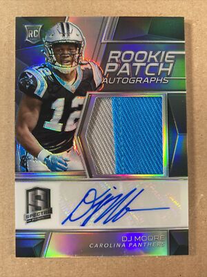 DJ MOORE 2018 Panini Spectra Rookie Jersey Patch Auto SILVER /99 ...