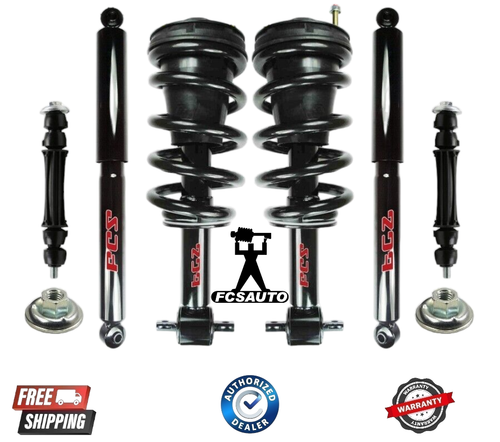 6pc Front Struts + Rear Shocks + Sway Bars for Chevy GMC Silverado ...