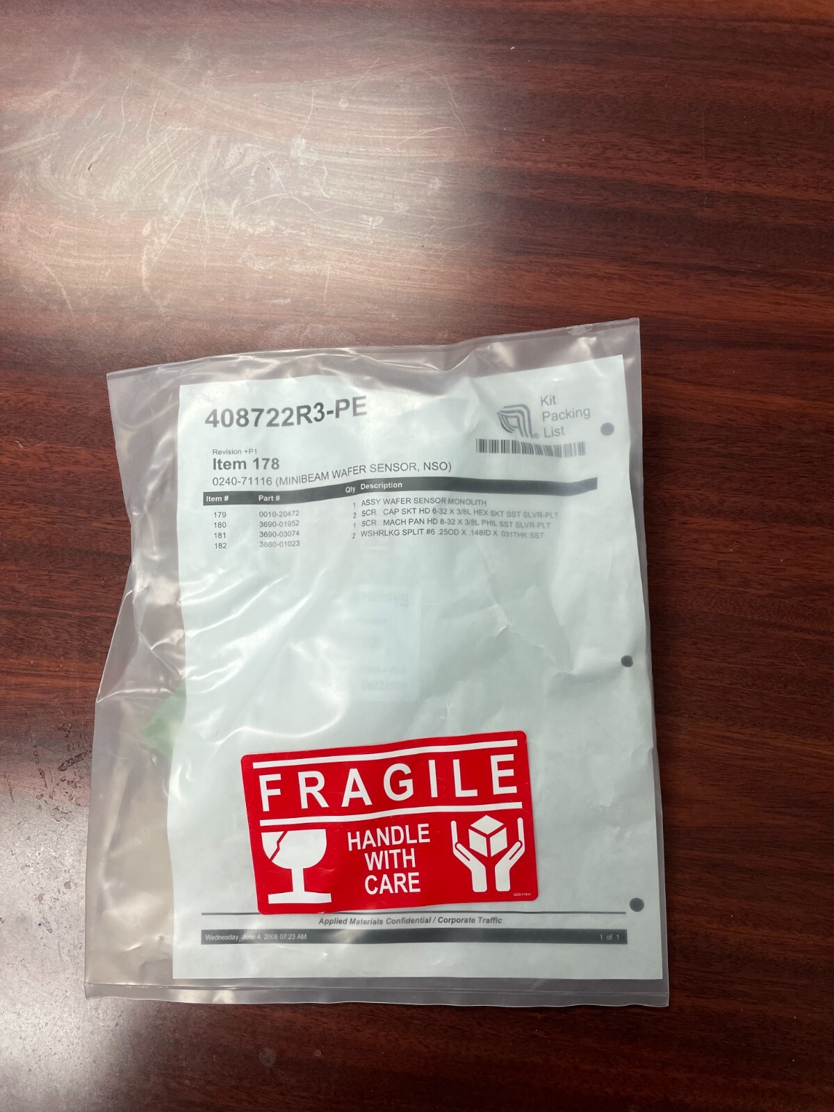 AMAT 0240-71116 Minibeam Wafer Sensor NSO, 0010-20472 ASSY WAFER SENSOR ...