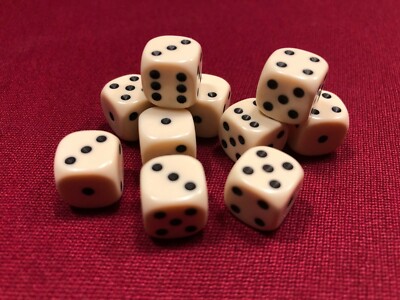 TEN 10 x Replacement Standard Dice Set Gaming Toy Board Game Six sided ...