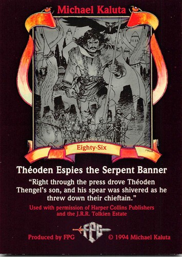1994 FPG Michael Kaluta #86 Theoden Espies the Serpent Banner | eBay