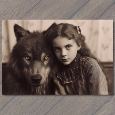 POSTCARD Girl Monster Weird Creepy Imaginary Friend Nightmare Scary ...